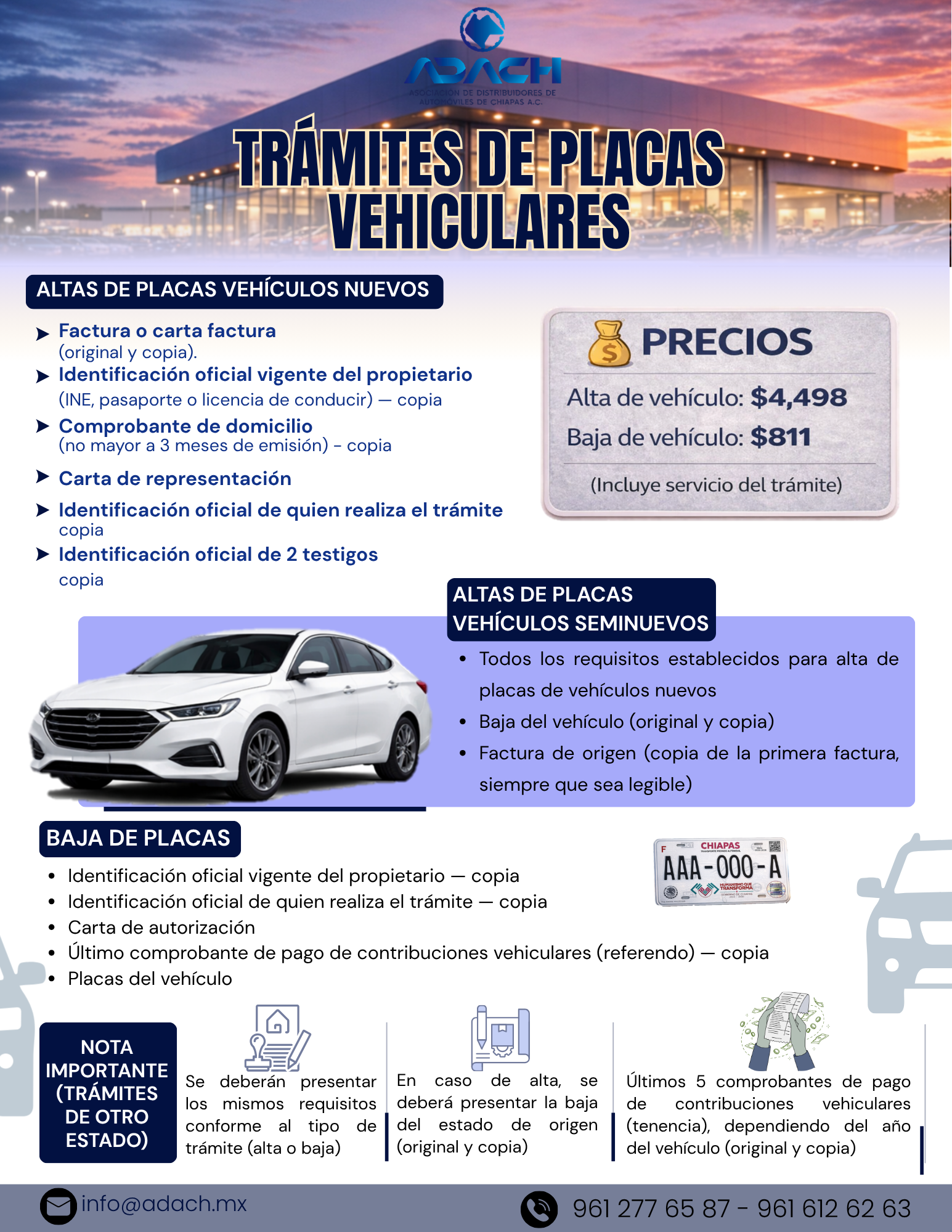 Trámites Vehículares – ADACH.MX